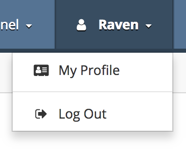 Raven Tracker – User Menu – Elysian Labs
